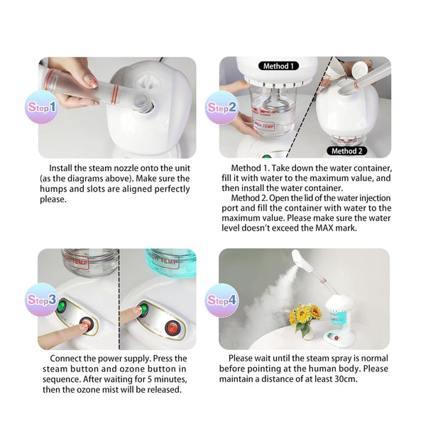 Portable TableTop Mini Facial Steamer & Ozone for Beauty Salon Spa Viv ...
