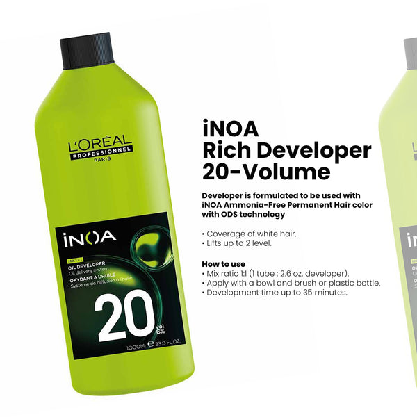 Loreal Professional iNOA Oxydant Cream Developer 20 Volume 1000ml ...