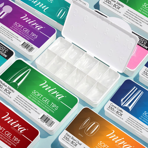 Clear Soft Gel Nail Tips Curve Coffin Shape 550pcs per Box Mira ...