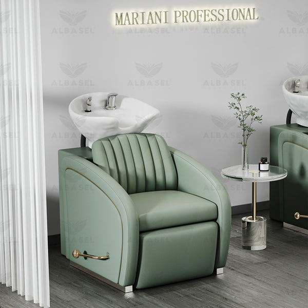 Salon Hair washing Chair Green – Albasel cosmetics